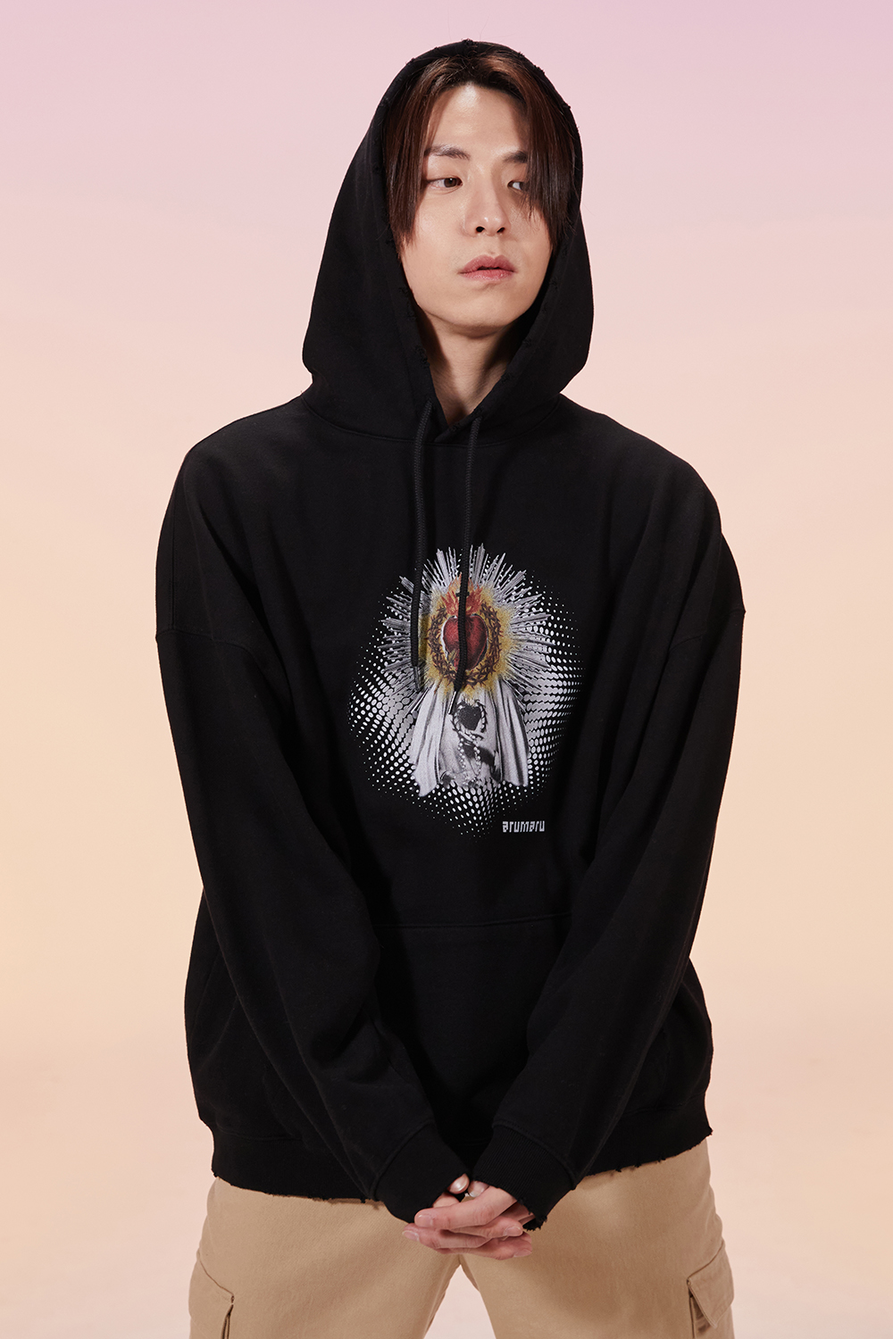 아루마루 블랙 브레이킹 하트 후디 | arumaru | KREAM