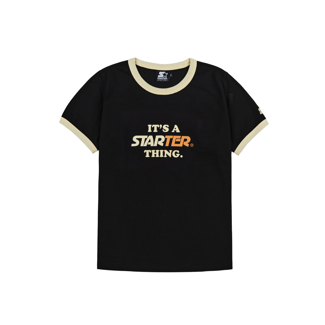 스타터 여성 그래픽 링거 크롭 반소매 블랙 | STARTER | KREAM