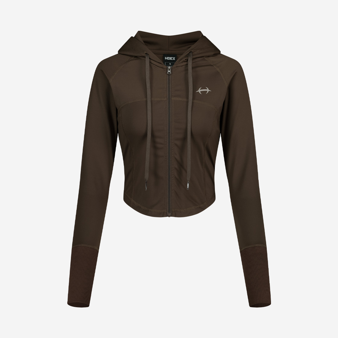 에이치덱스 우먼스 플레시블 크롭 후디 집업 브라운 | HDEX | KREAM