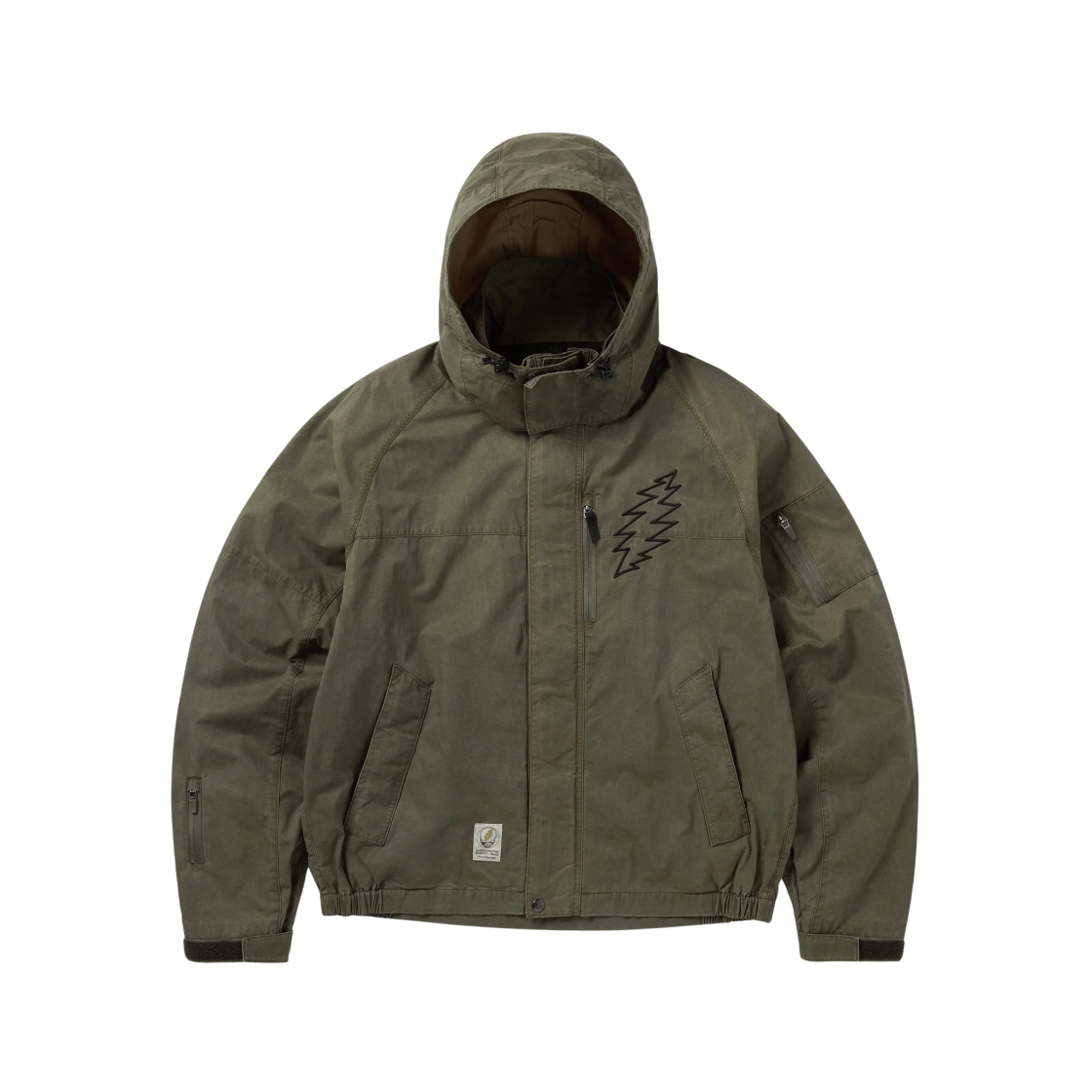 디스이즈네버댓 x 그레이트풀 데드 라이트닝 베어 윈드 자켓 카키 | Thisisneverthat | KREAM