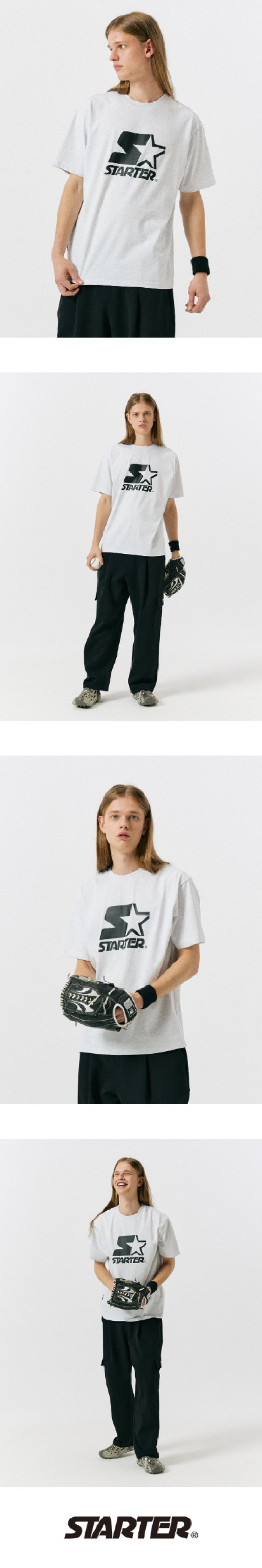 스타터 에센셜 빅스타 반소매 티셔츠 라이트그레이 | STARTER | KREAM
