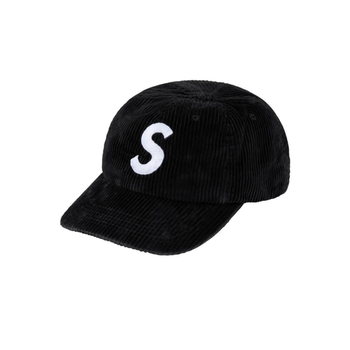 슈프림 코듀로이 S 로고 6-패널 블랙 - 24FW | Supreme | KREAM