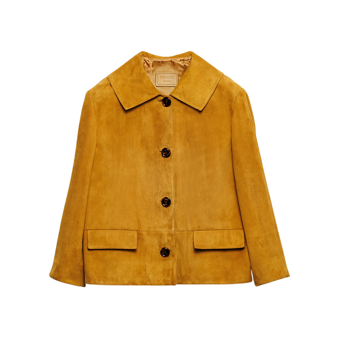 (W) 프라다 스웨이드 자켓 머스타드 | Prada | KREAM