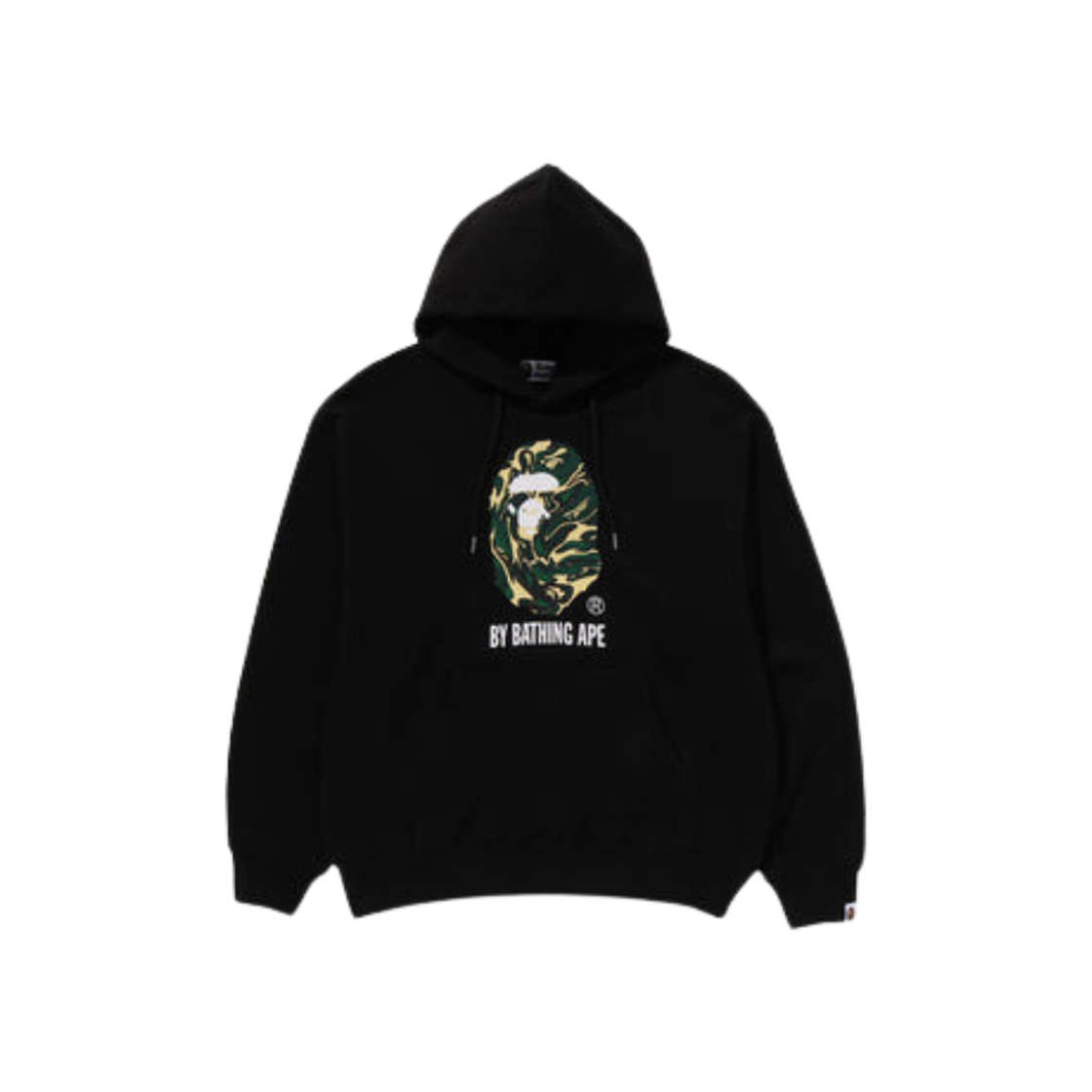 베이프 마블링 카모 바이 베이싱 에이프 릴렉스드 핏 풀오버 후드 블랙 | BAPE | KREAM
