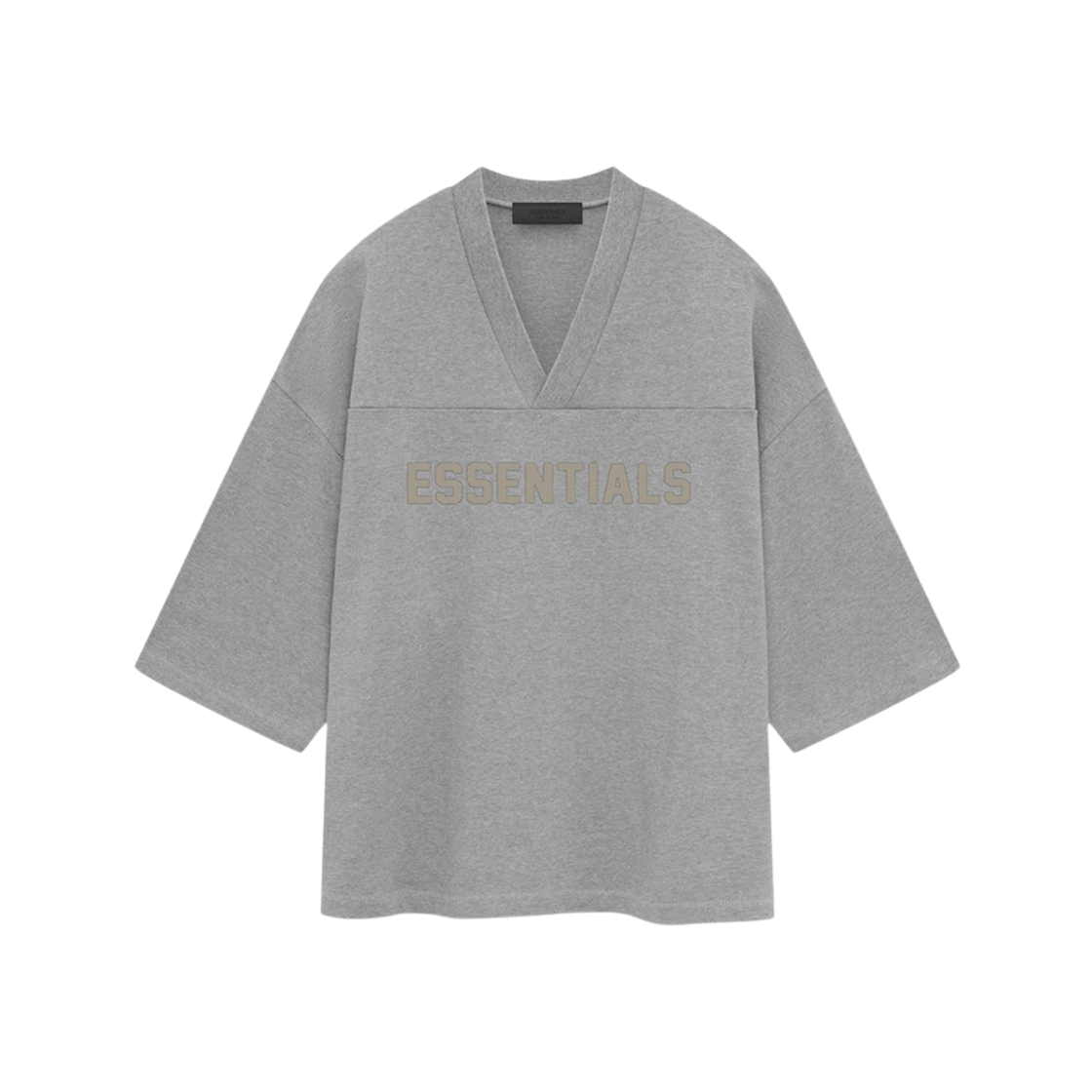 에센셜 풋볼 티셔츠 다크 헤더 오트밀 - 24SS | Essentials | KREAM