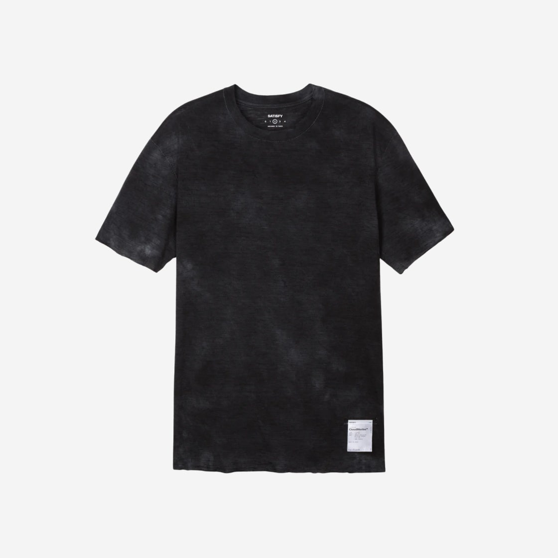 새티스파이 클라우드메리노 티셔츠 썬 블리치드 블랙 | Satisfy | KREAM