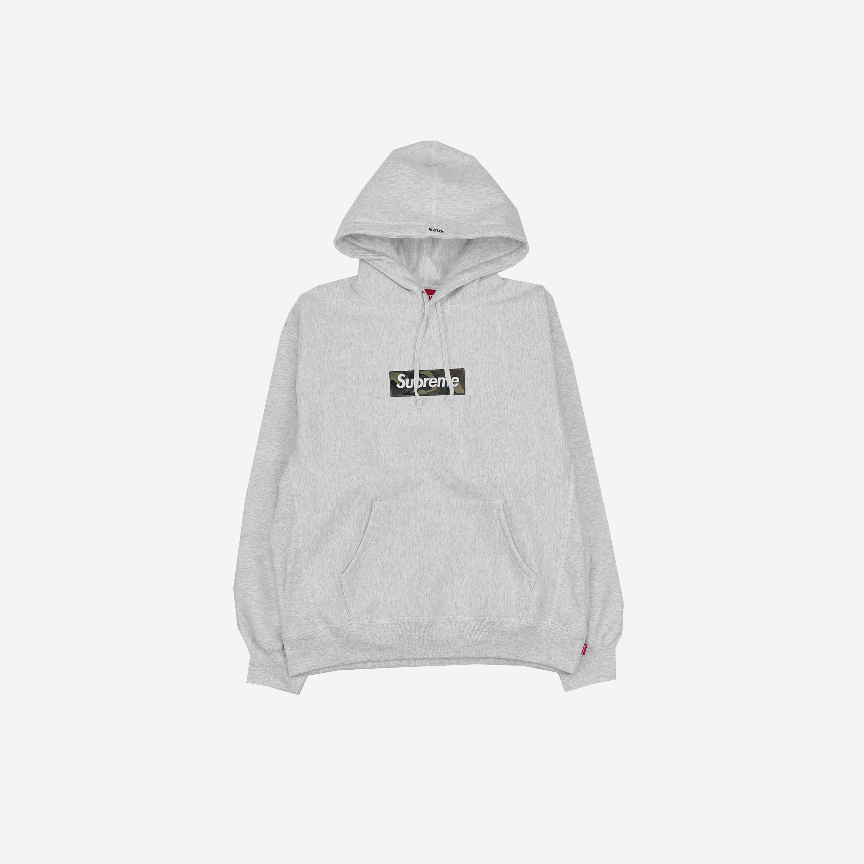 슈프림 박스로고 후드 스웨트셔츠 애쉬 그레이 - 23FW | KREAM