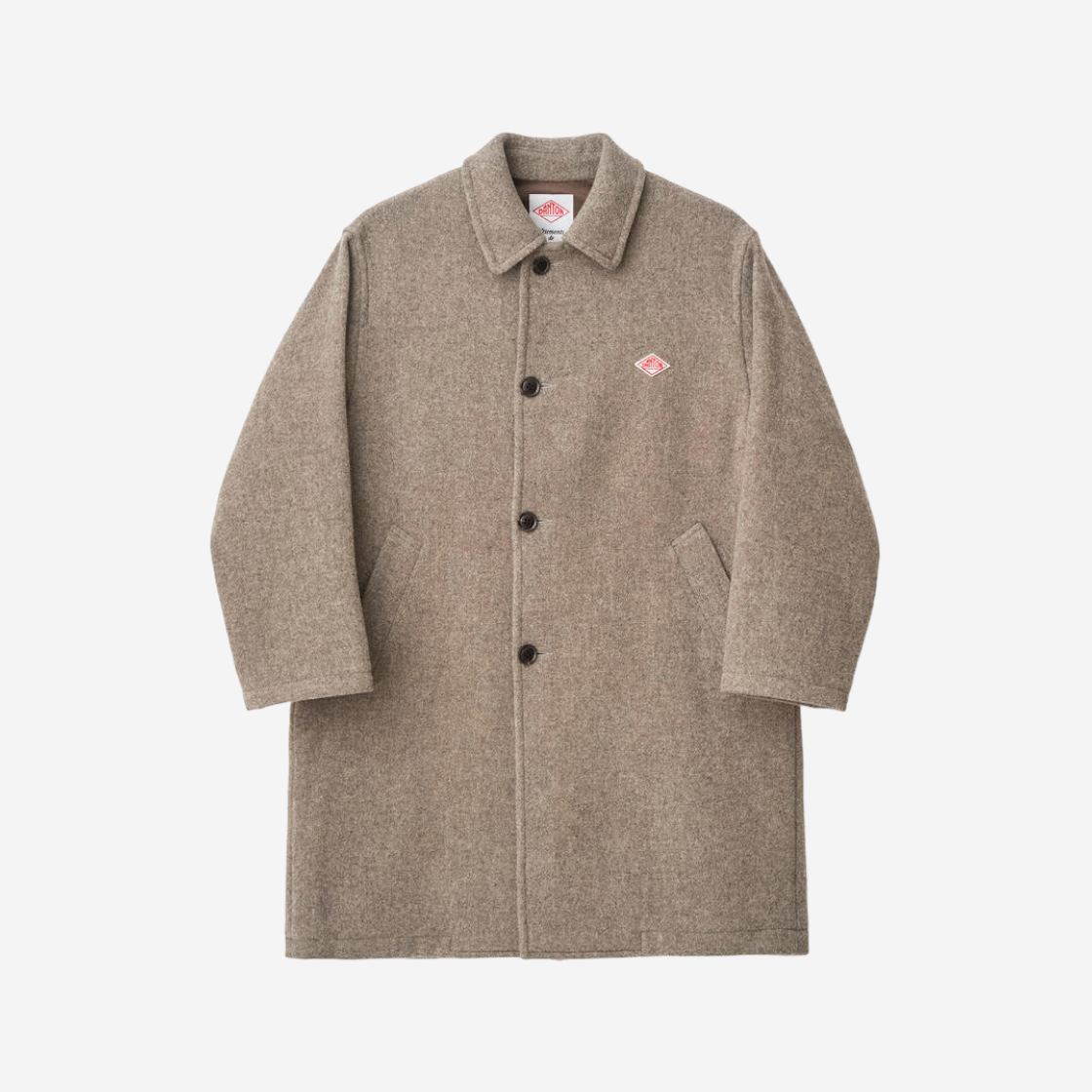단톤 울 라이트 파일 롱 코트 헤더 베이지 | Danton | KREAM