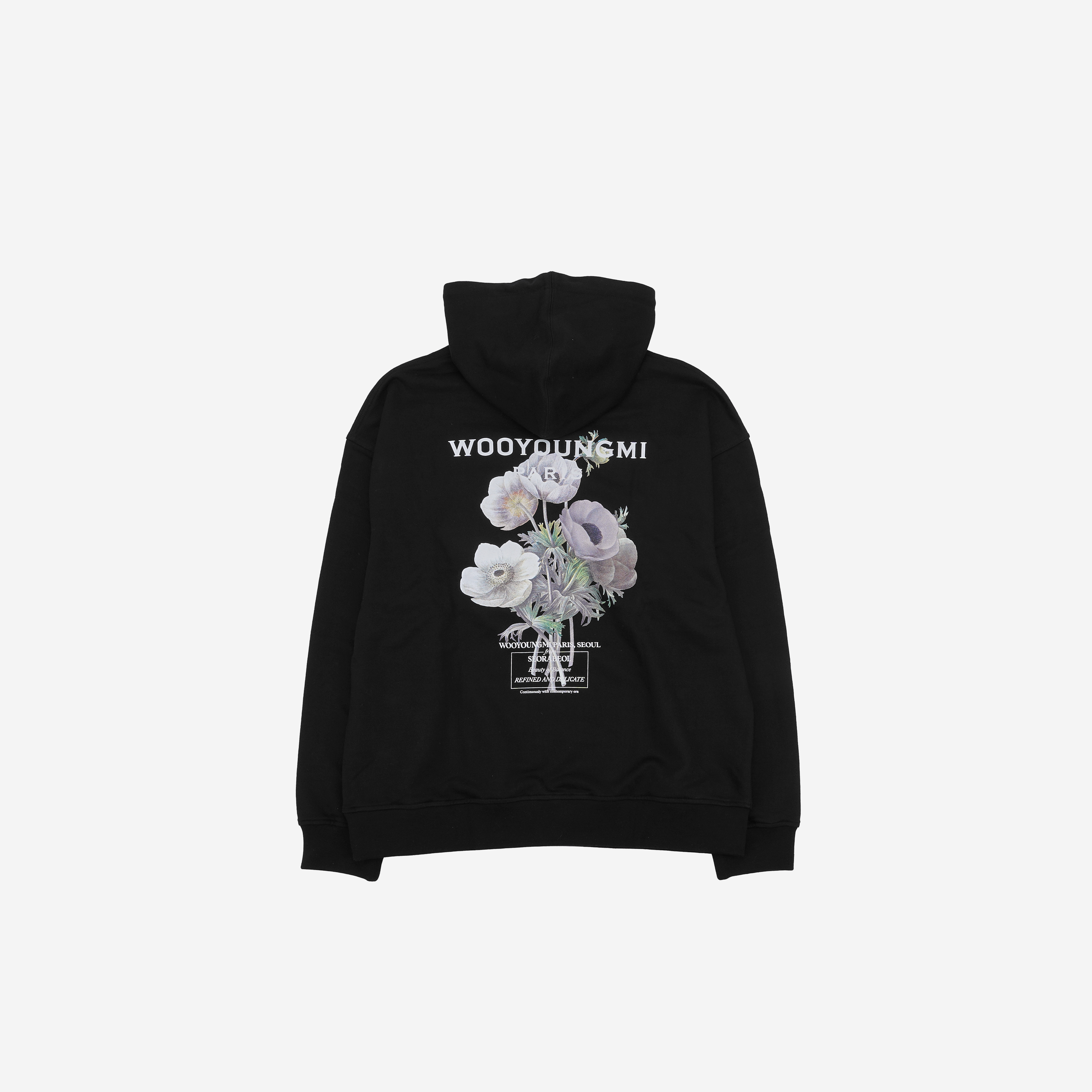 우영미 플라워 백로고 후드 블랙 - 23FW | KREAM