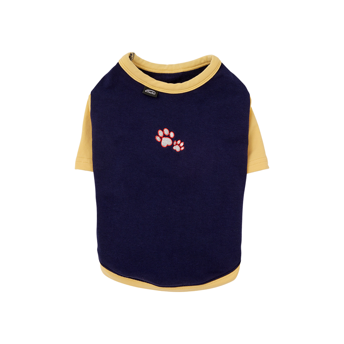 이미스 펫 링어 티셔츠 네이비 옐로우 | Emis | KREAM