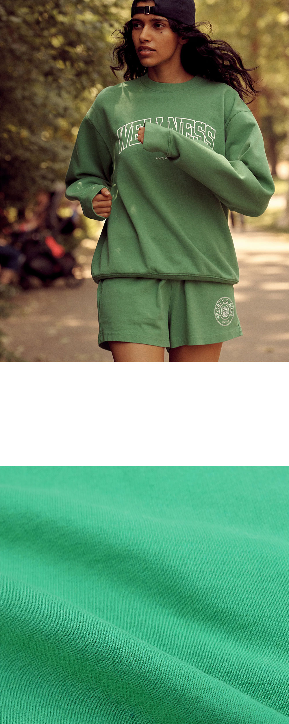 스포티 앤 리치 웰니스 아이비 크루넥 베르데 화이트 | Minority | KREAM