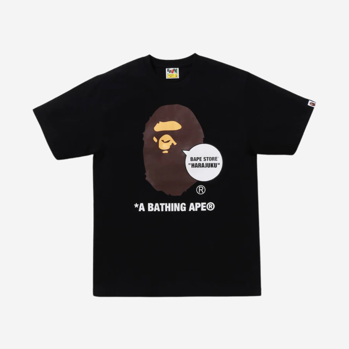 베이프 스토어 하라주쿠 에이프 헤드 티셔츠 블랙 | BAPE | KREAM