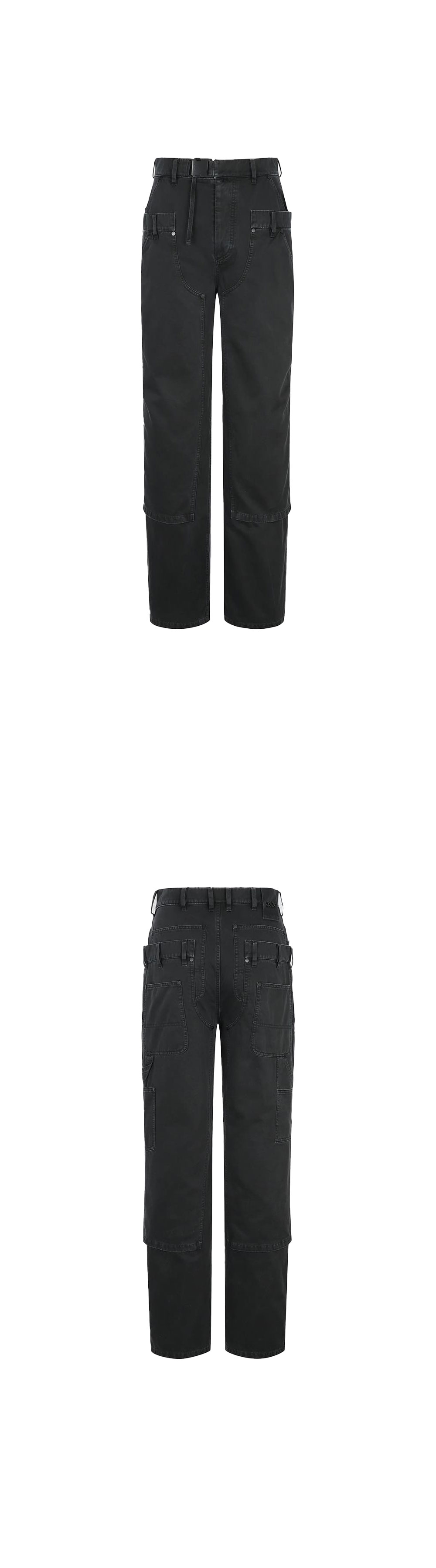 032C 더블 시프트 유틸리티 트라우져 워시드 그레이 | Minority | KREAM