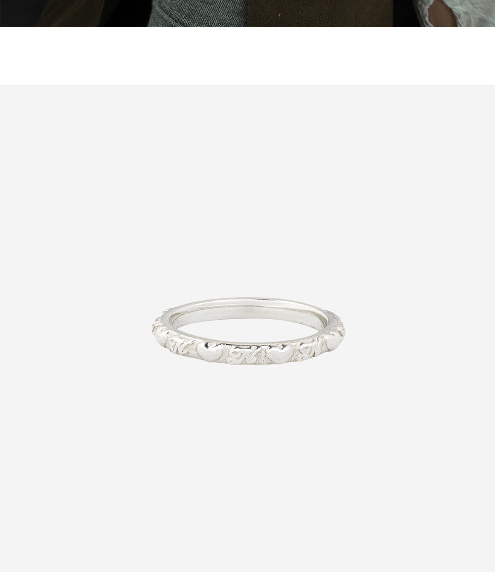 엔프프 실버925 하트 로고 링 | Nff | KREAM