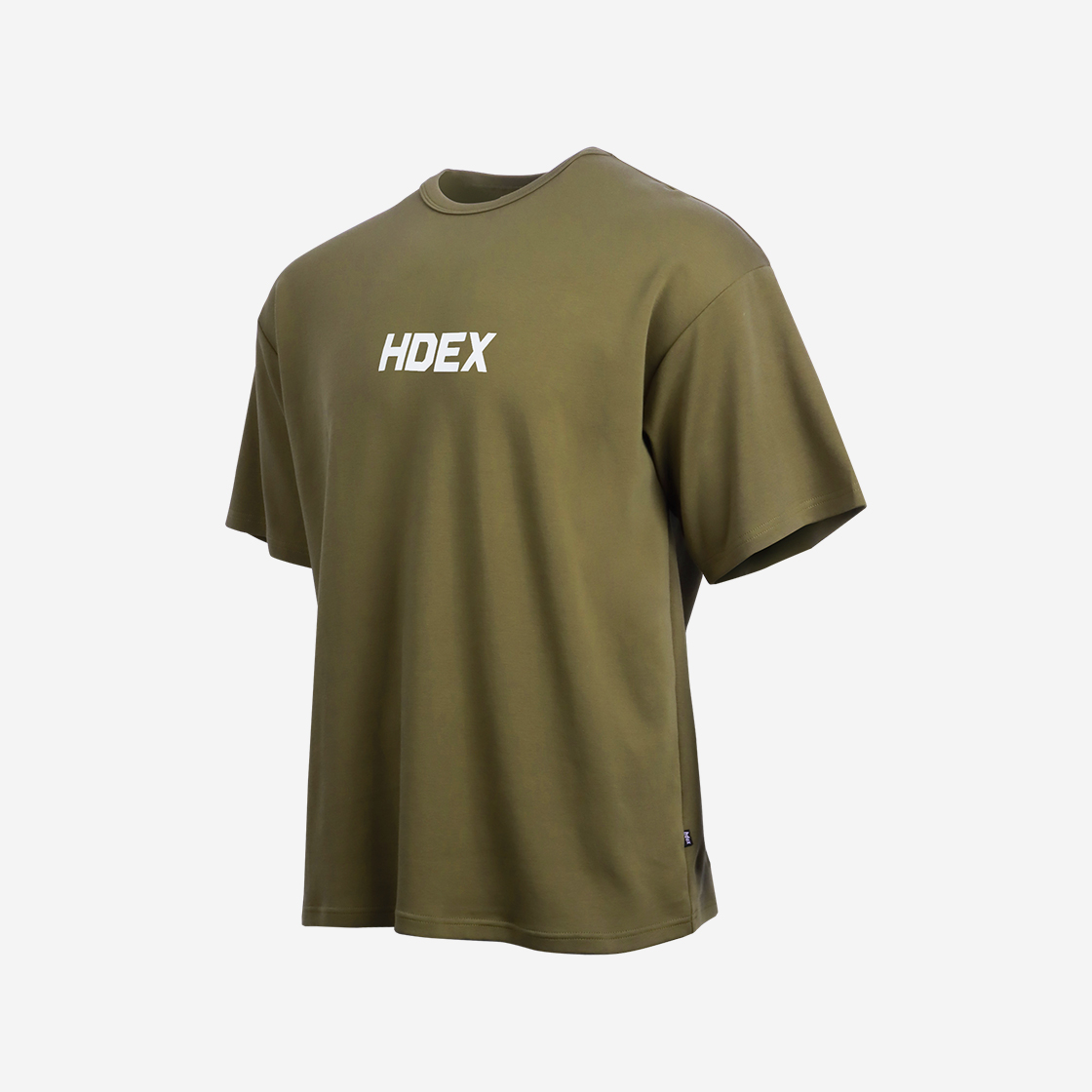에이치덱스 메인로고 오버핏 반팔티 카키 | HDEX | KREAM