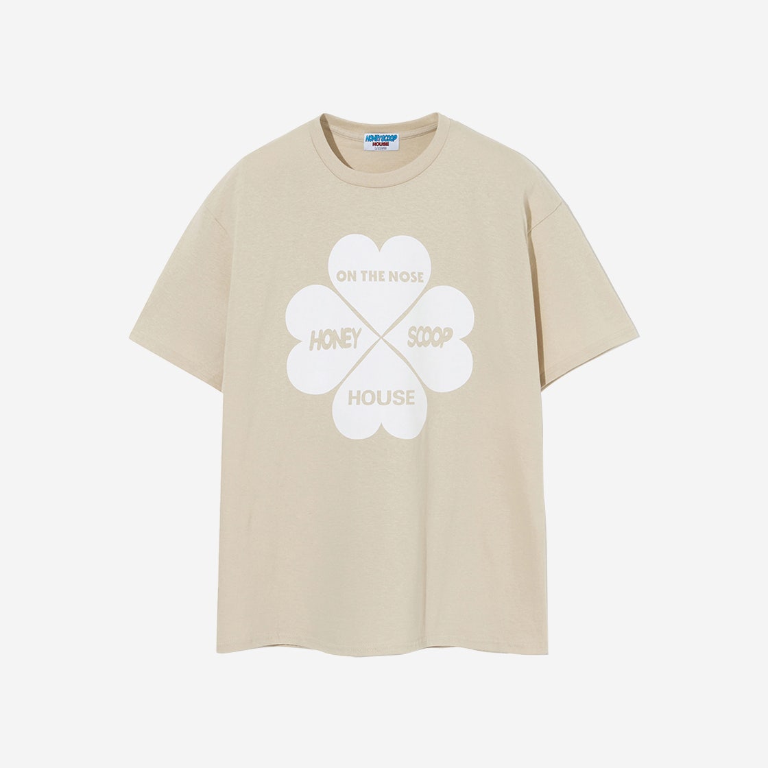 허니스쿱하우스 클로버 로고 티셔츠 샌드 | Honey Scoop House | KREAM