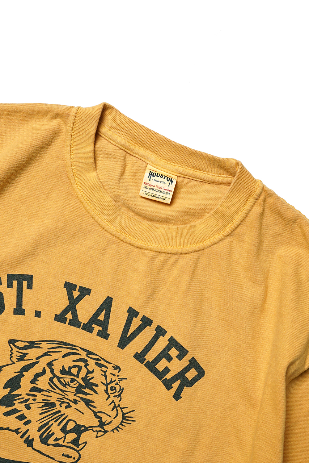 휴스턴 재팬 피그먼트 프린트 티 사비에르 옐로우 (22104) | Houston Japan | KREAM