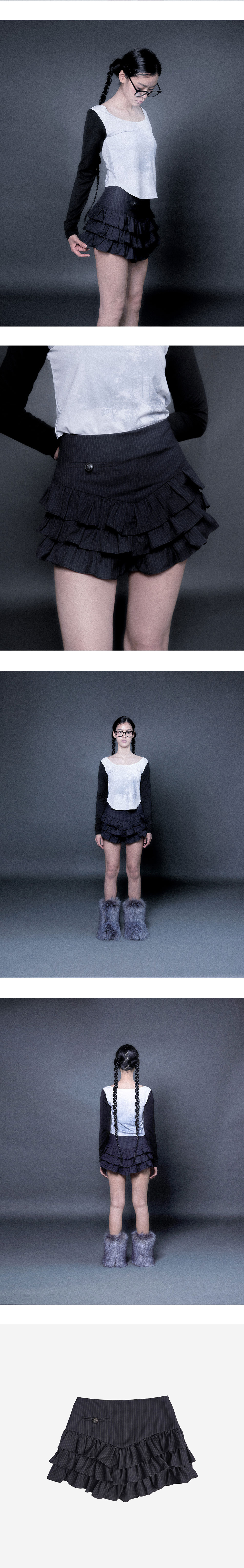 엘프엘프엘프 아카이브스 우먼 스위티 스트라이프 스커트 | Elfelfelf Archives | KREAM