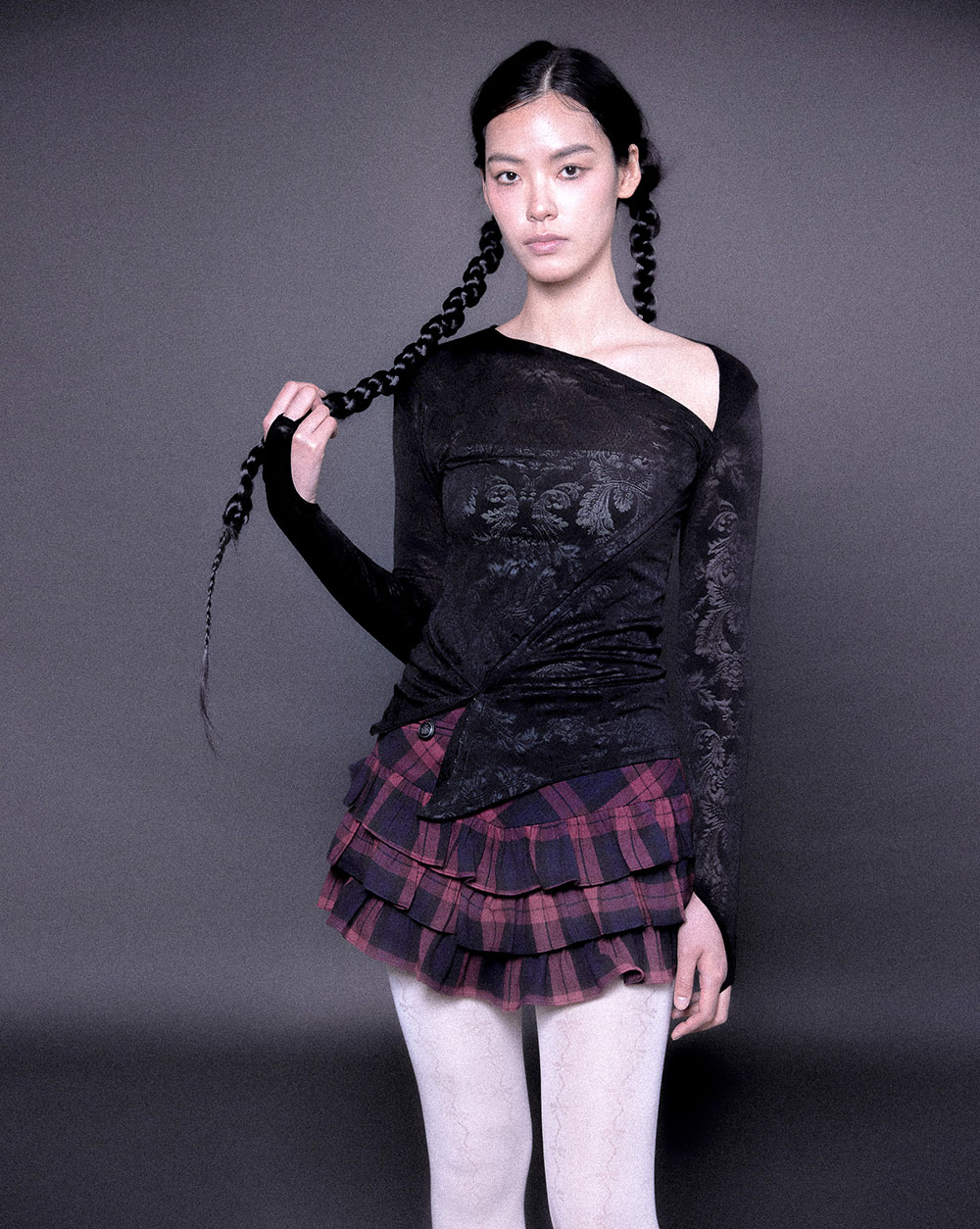 엘프엘프엘프 아카이브스 우먼 스위티 체크 스커트 레드 | Elfelfelf Archives | KREAM