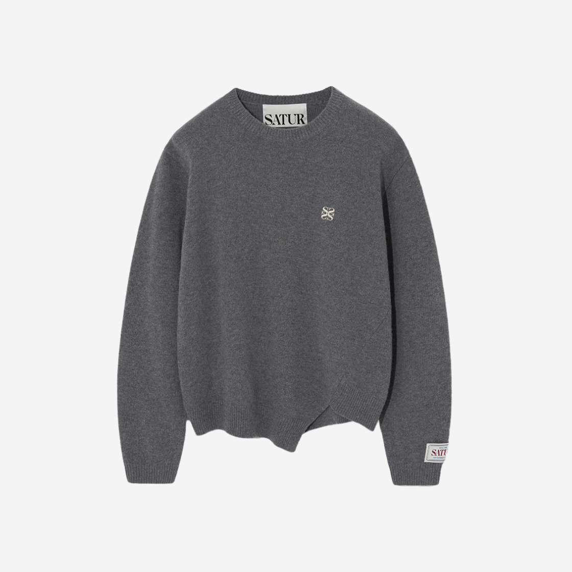 세터 더블린 언발란스 캐시미어 블렌드 니트 클래식 차콜 | Satur | KREAM