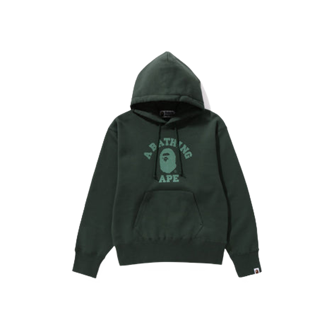 (W) 베이프 컬리지 풀오버 후드 그린 | BAPE | KREAM