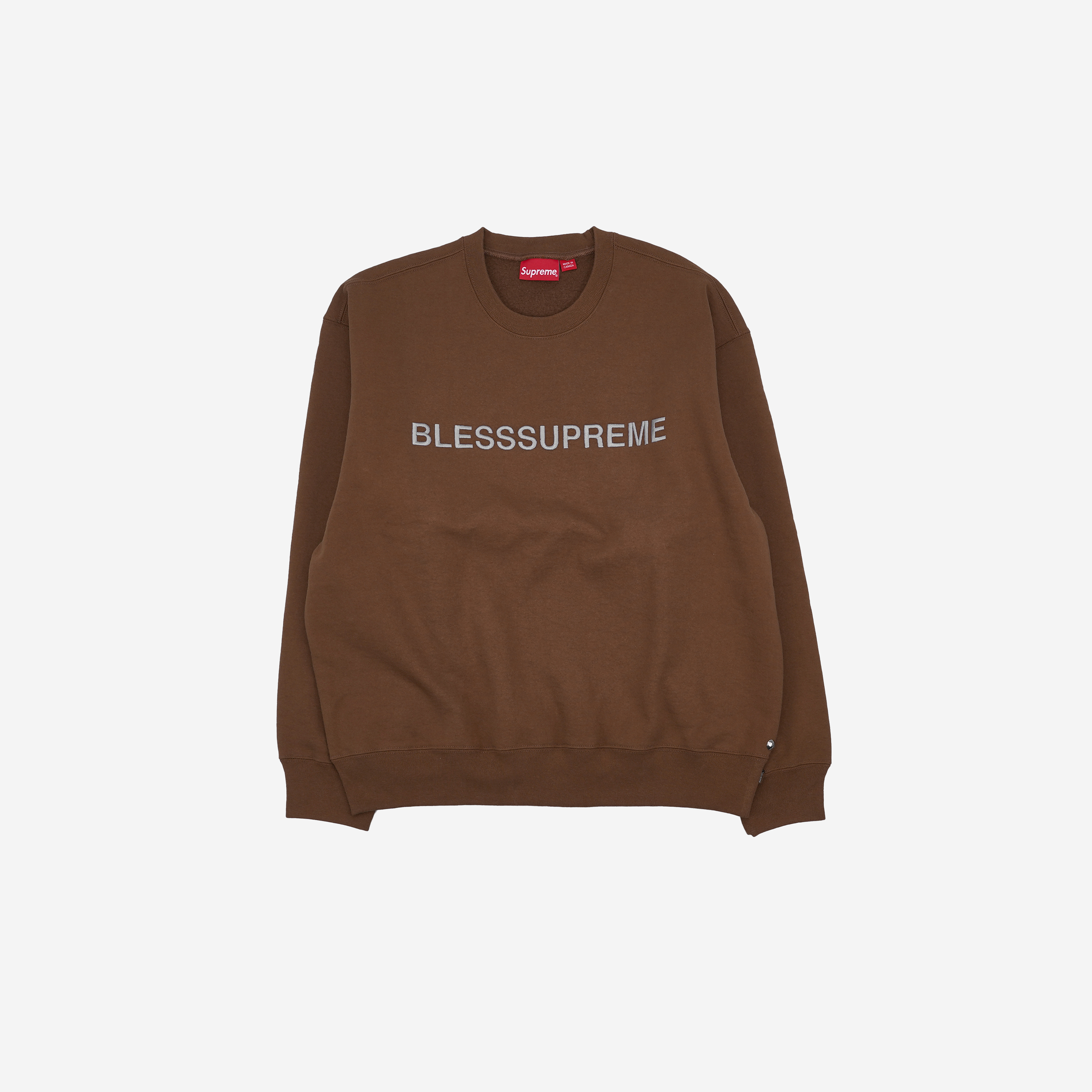 슈프림 x 블레스 크루넥 올리브 브라운 - 23FW | KREAM