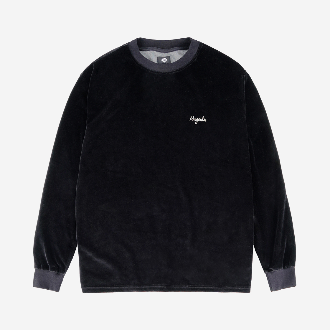 마젠타 스케이트보드 벨벳 롱슬리브 티 블랙 | Magenta Skateboards | KREAM