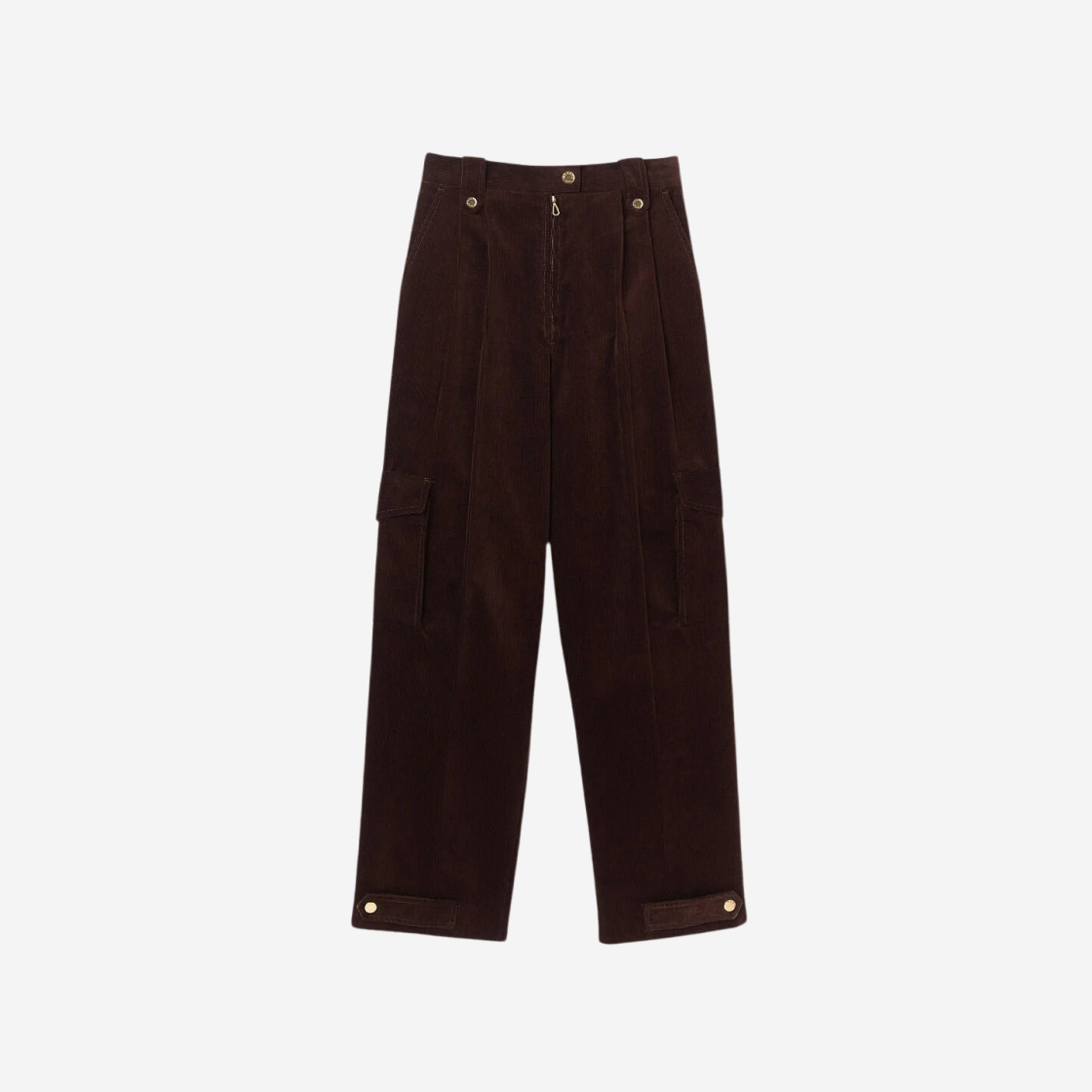 (W) 산드로 벨벳 카고 트라우저 초콜릿 | Sandro | KREAM