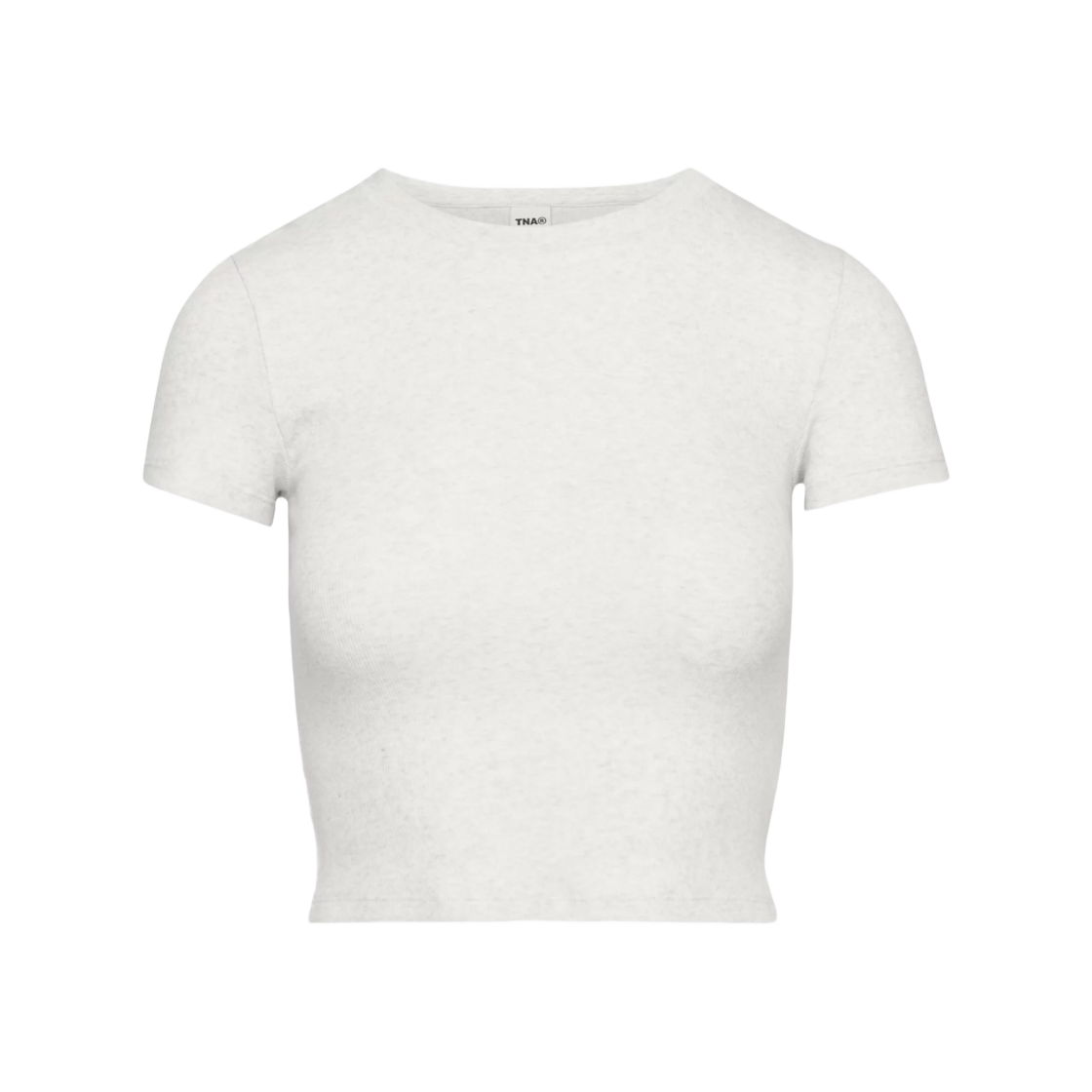 (W) 아리찌아 Tna 홈스트레치 크루 웨이스트 티셔츠 헤더 클라우드 화이트 | Aritzia | KREAM