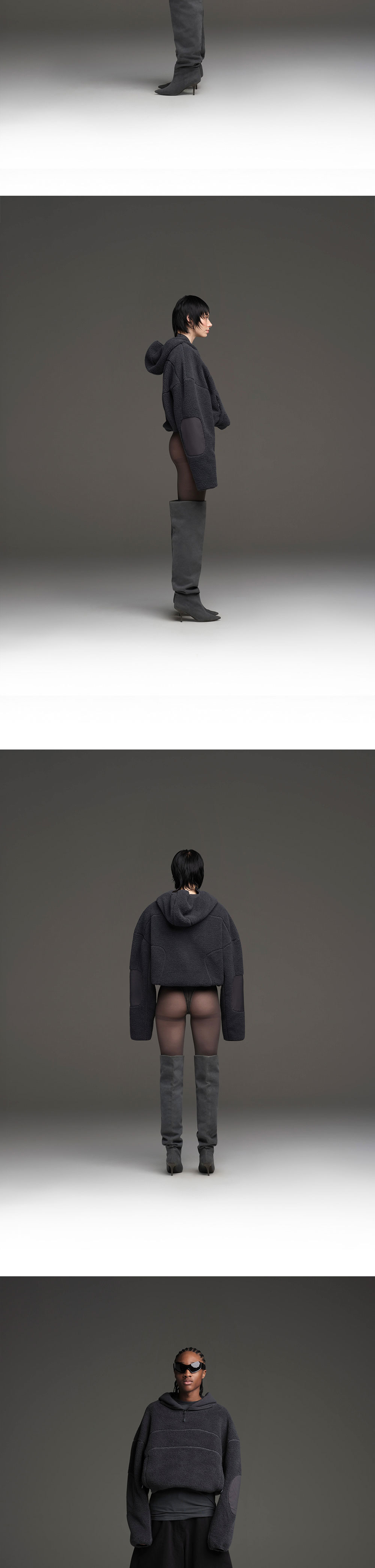 엔타이어스튜디오 플러피 플리스 V2 차콜 | Entire Studios | KREAM