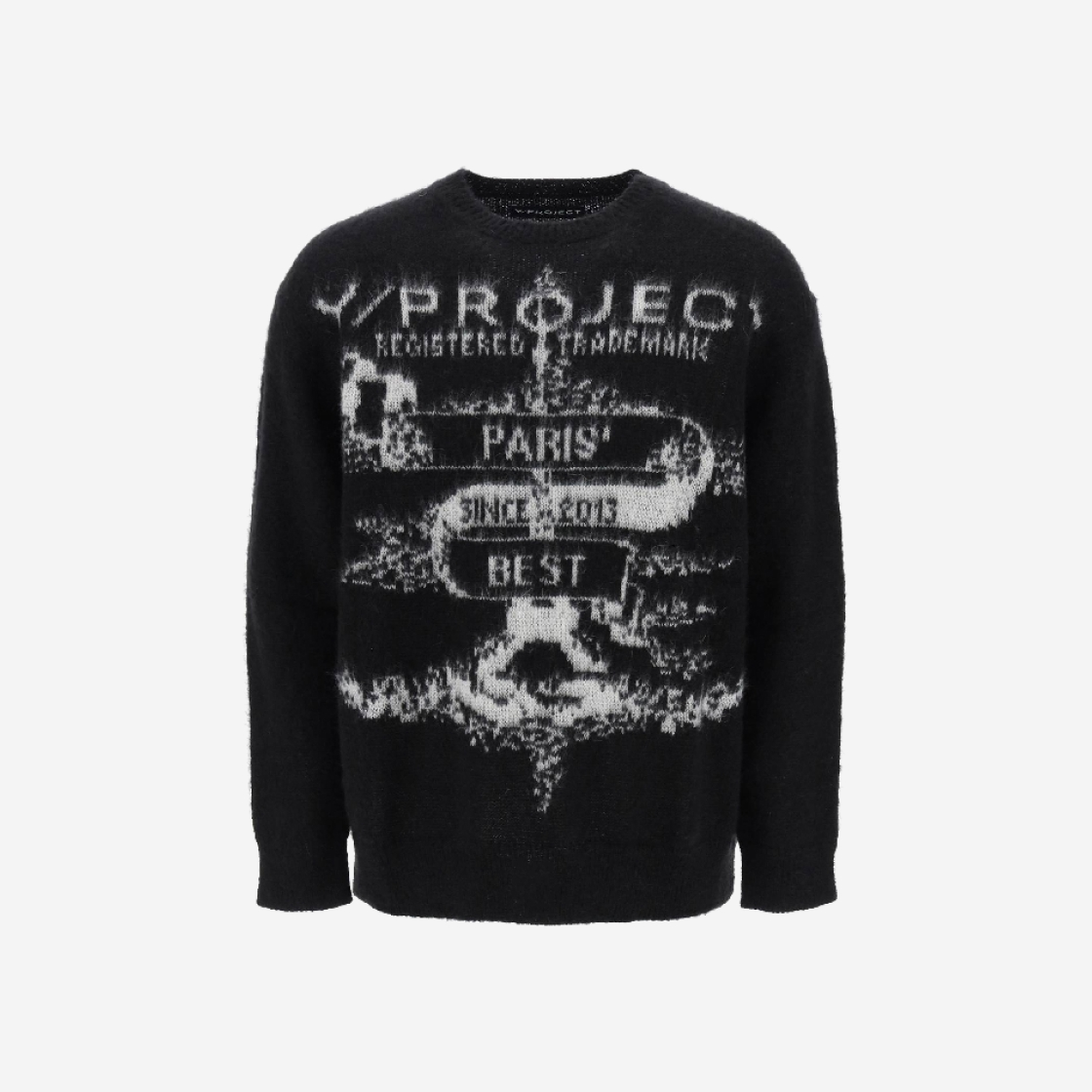 와이프로젝트 파리 베스트 자카드 모헤어 니트 블랙 - 23FW | Y/Project | KREAM