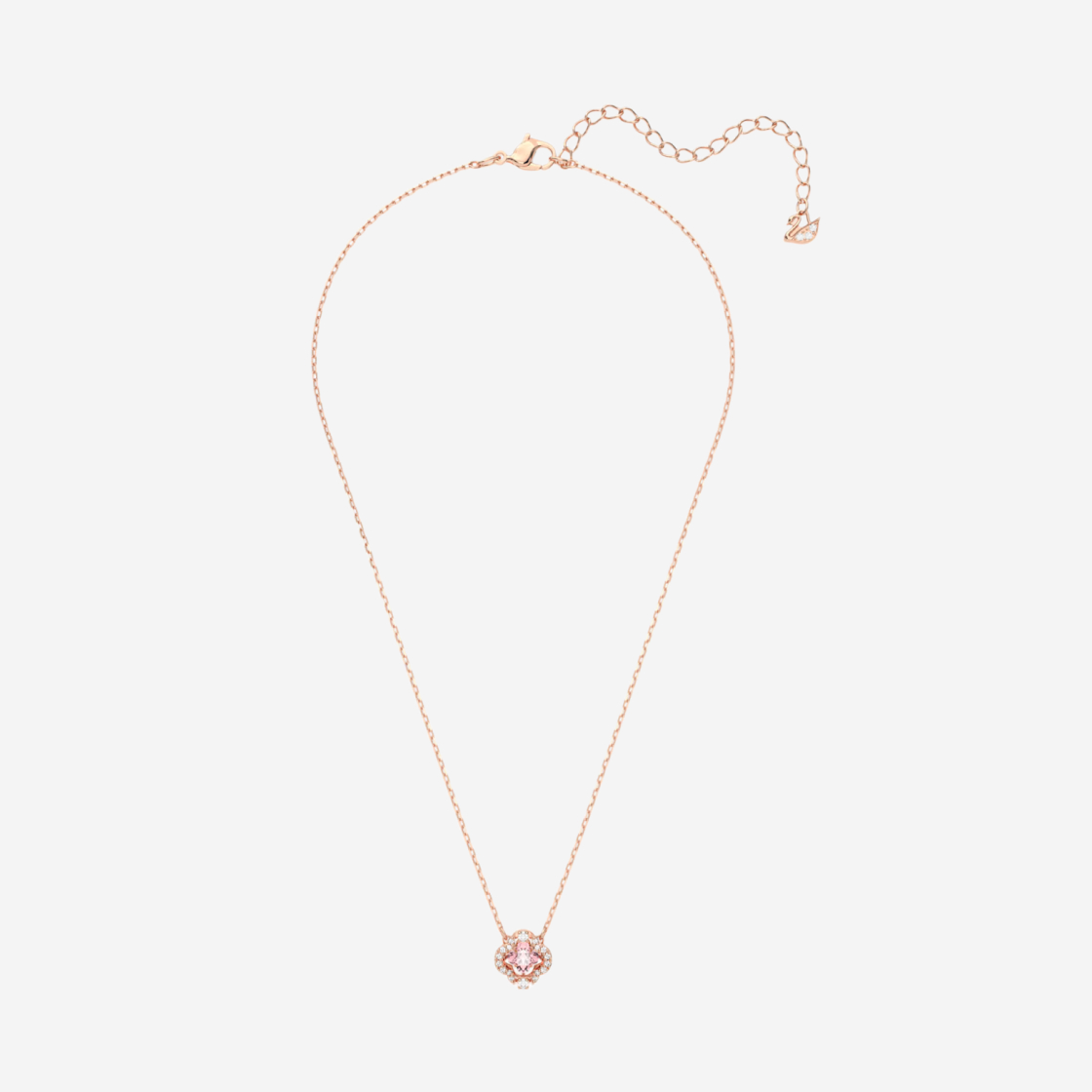 (W) 스와로브스키 스파클링 댄스 네클리스 핑크 로즈 골드 플래팅 | Swarovski | KREAM