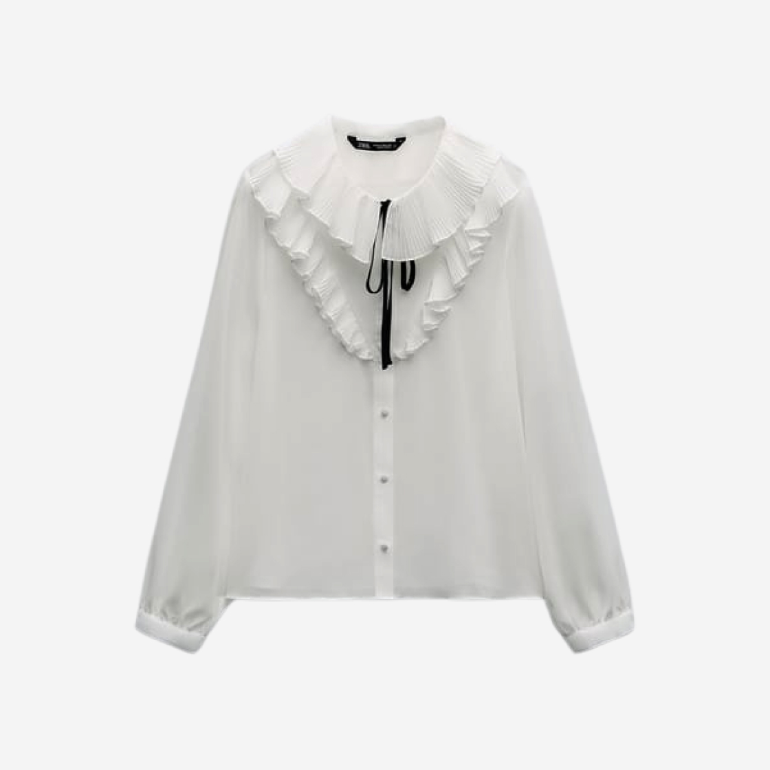 (W) 자라 리본 셔츠 화이트 | Zara | KREAM