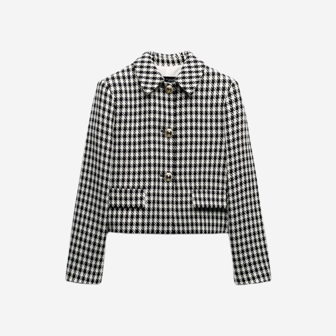 (W) 자라 하운드투스 스트럭처 블레이저 블랙 크림 | Zara | KREAM