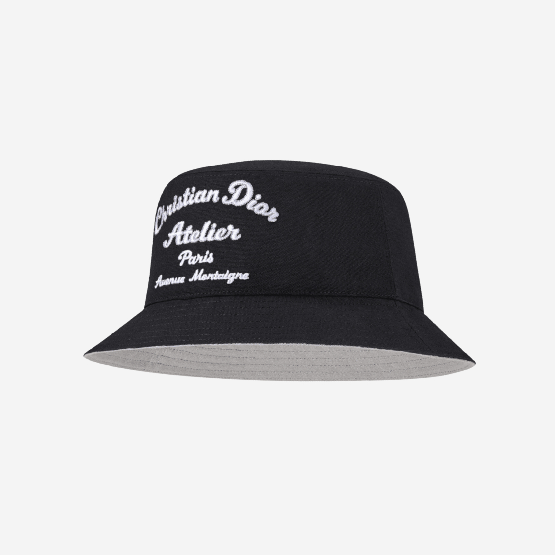 디올 아뜰리에 코튼 캔버스 버킷햇 블랙 | Dior | KREAM