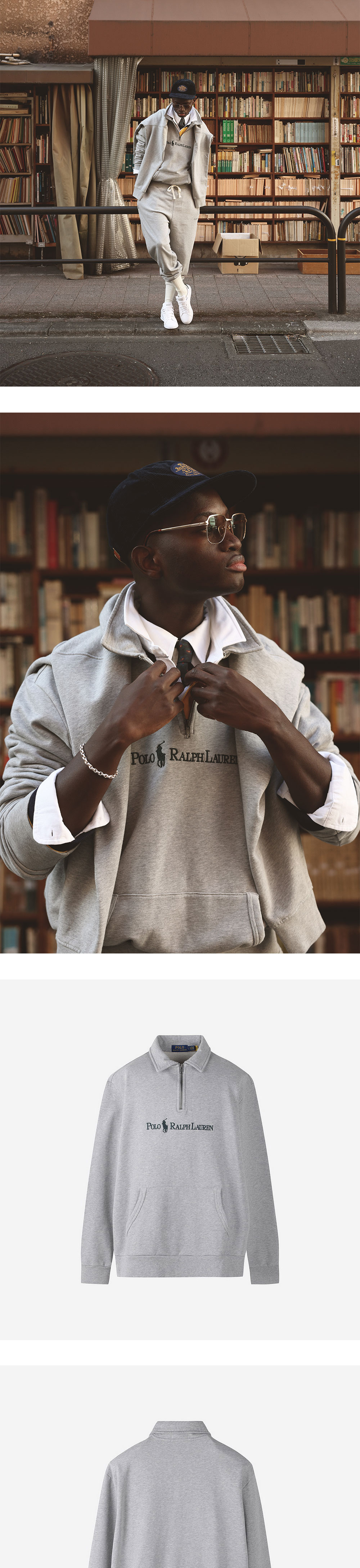 폴로 랄프 로렌 포 크림 하프 집업 스웨트셔츠 그레이 | Polo Ralph Lauren | KREAM