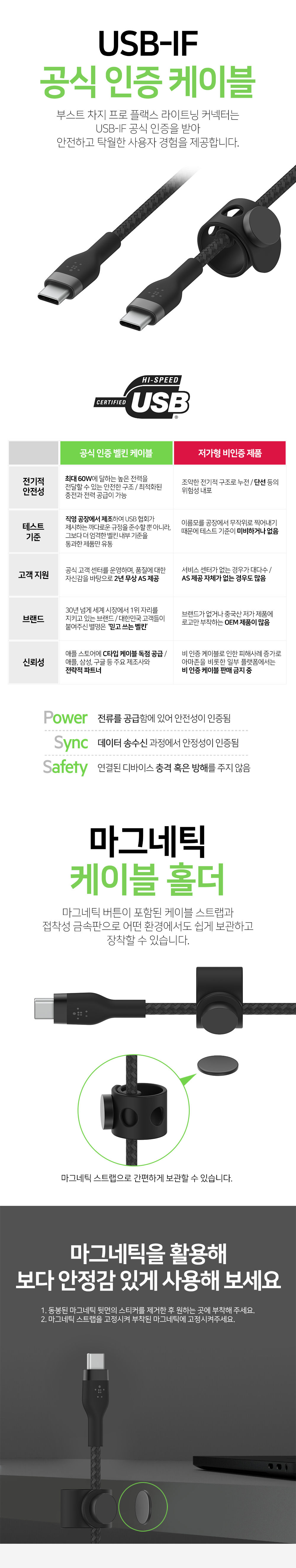 벨킨 프로 플렉스 USB-C to C타입 고속 충전 케이블 1M CAB011bt1M 화이트 | Belkin | KREAM