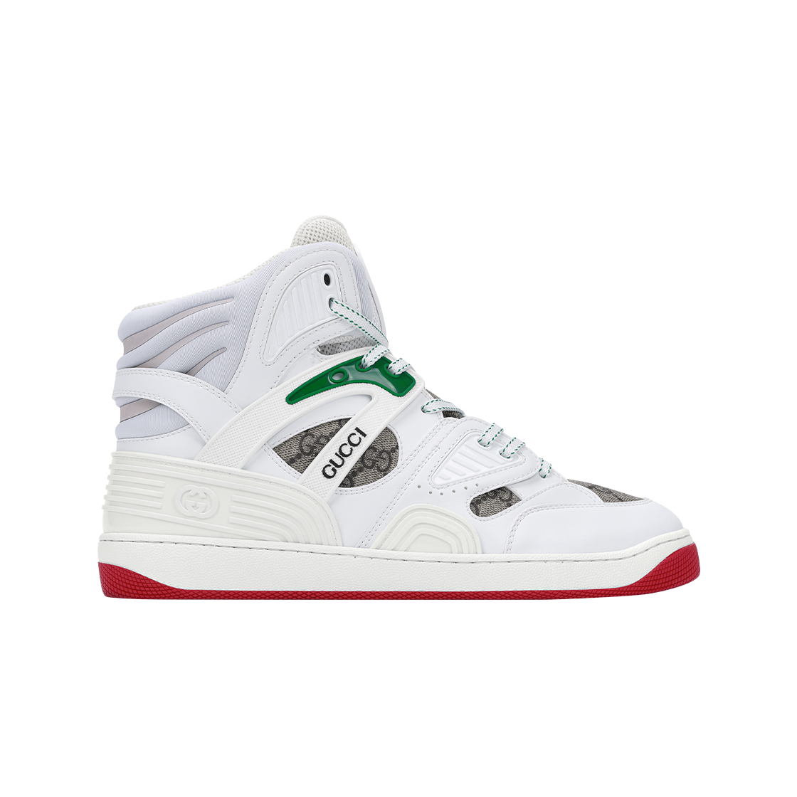 구찌 베스킷 하이 화이트 데메트라 레드 | Gucci | KREAM