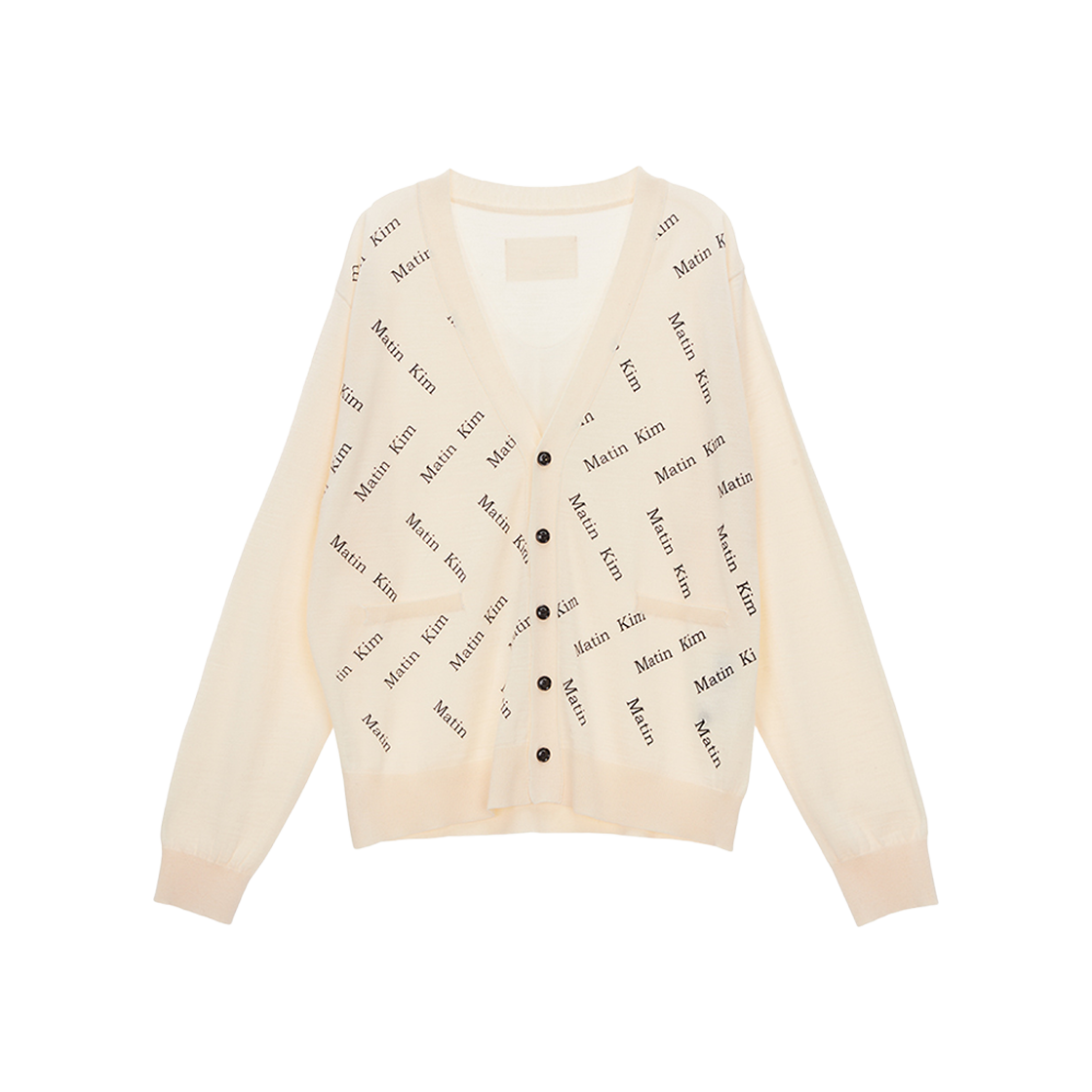 (W) 마뗑킴 마뗑 지그재그 프린트 가디건 아이보리 | Matin Kim | KREAM