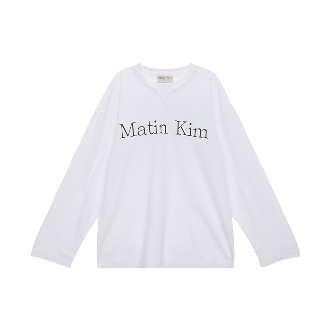 (W) 마뗑킴 마뗑 타이포 롱슬리브 탑 화이트 | Matin Kim | KREAM