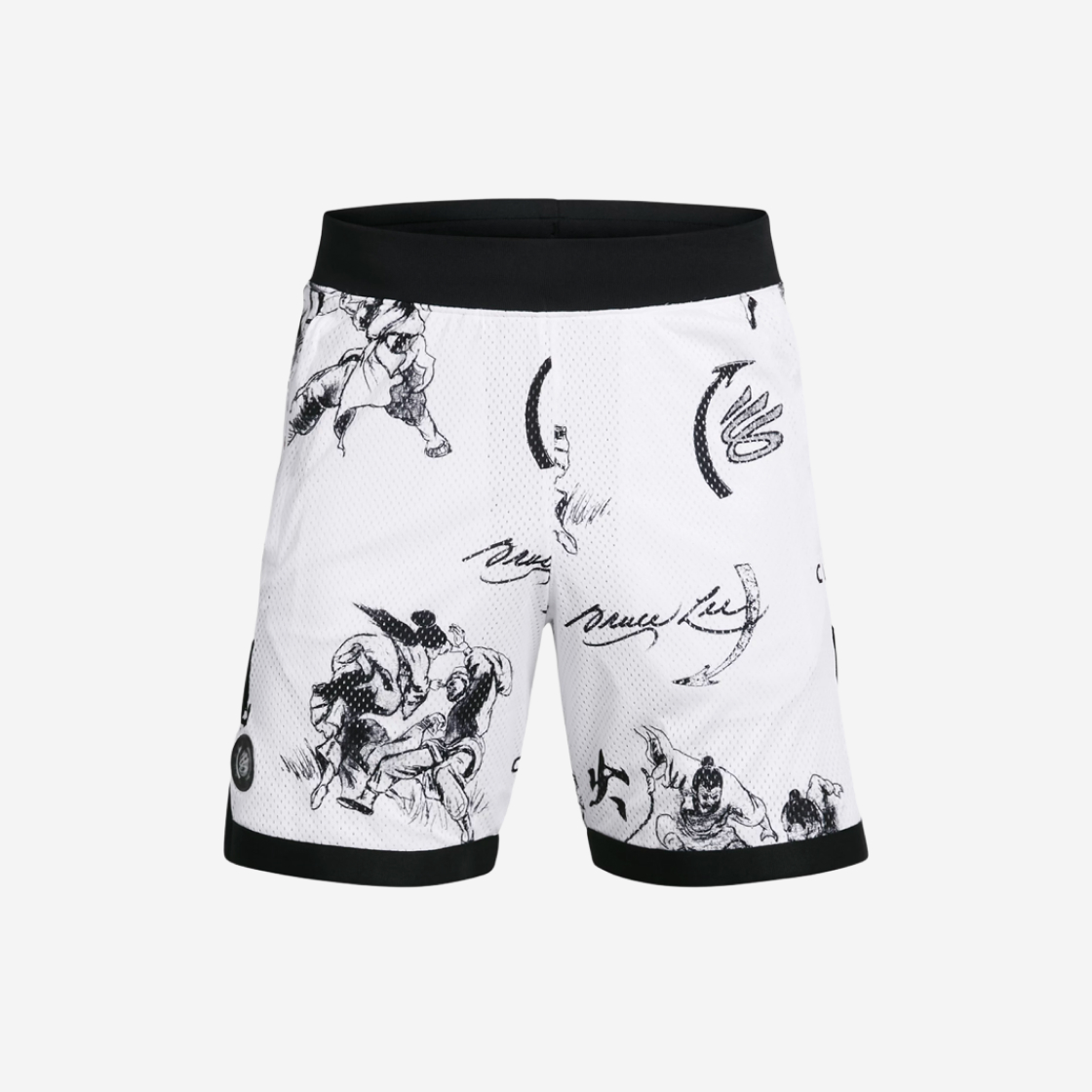 언더아머 X 브루스 리 커리 쇼츠 화이트 Under Armour Kream