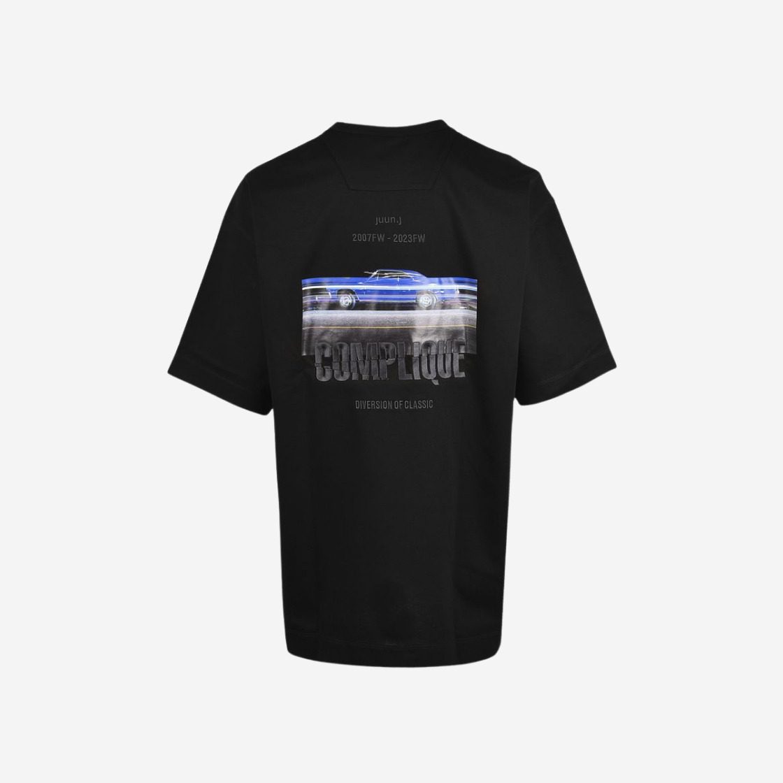 준지 코튼 그래픽 숏슬리브 블랙 | Juun.J | KREAM