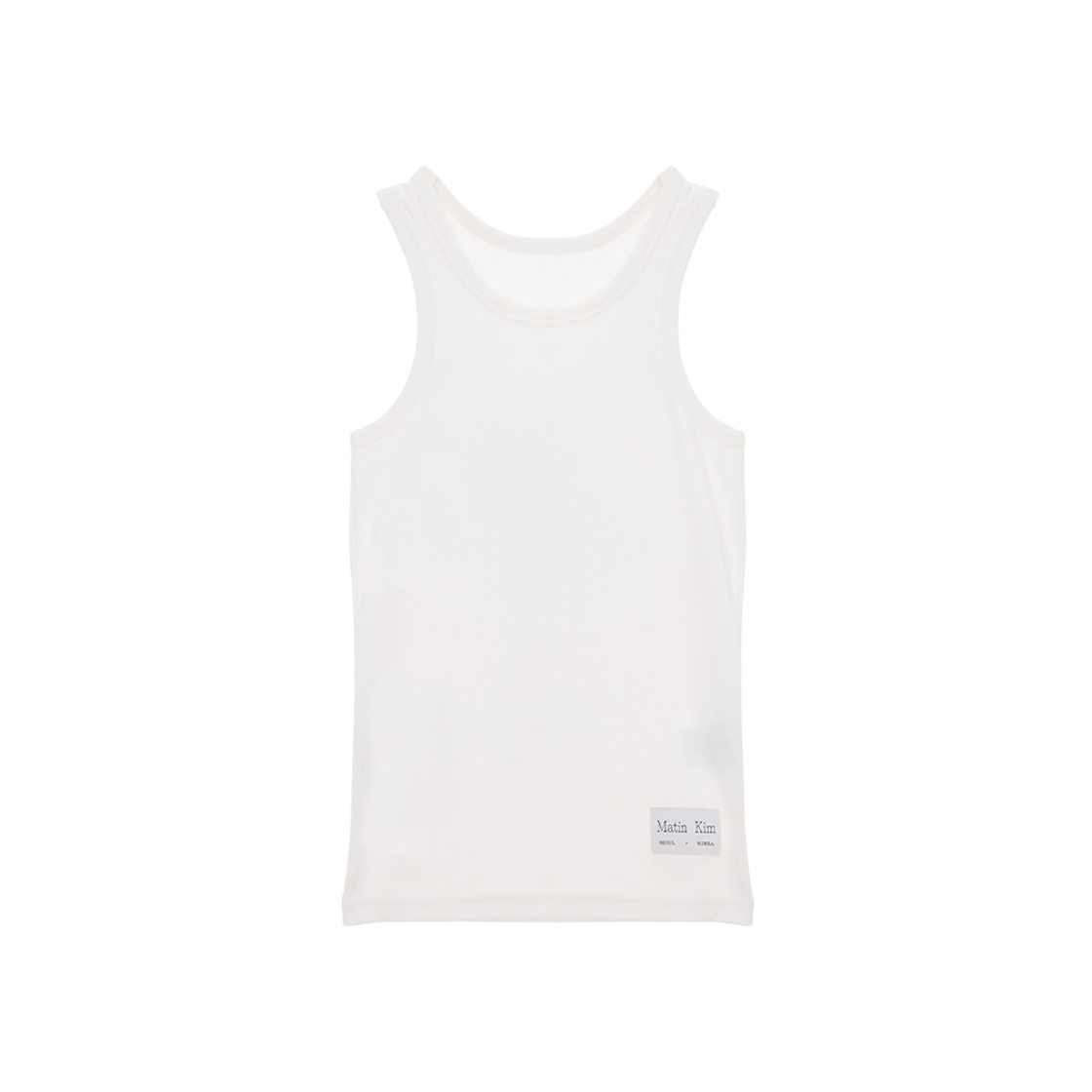 (W) 마뗑킴 립드 슬림핏 탱크탑 화이트 | Matin Kim | KREAM