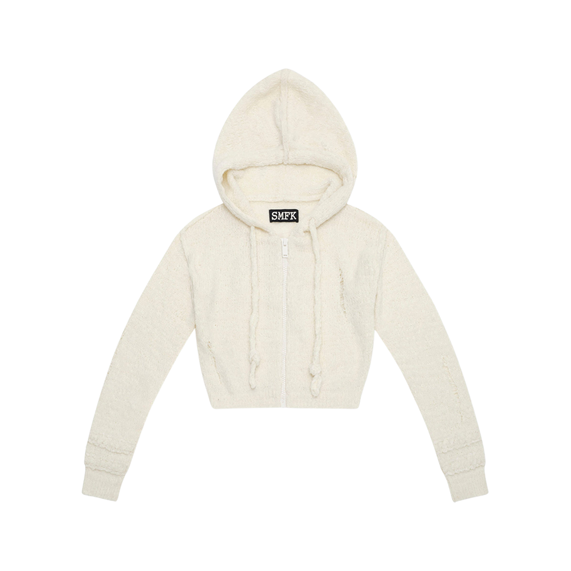 (W) 에스엠에프케이 와일드니스 크리미 화이트 니트 후드 크리미 화이트 | SMFK | KREAM