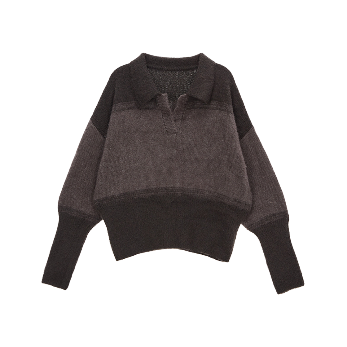 (W) 마뗑킴 그라데이션 칼라 풀오버 카키 | Matin Kim | KREAM