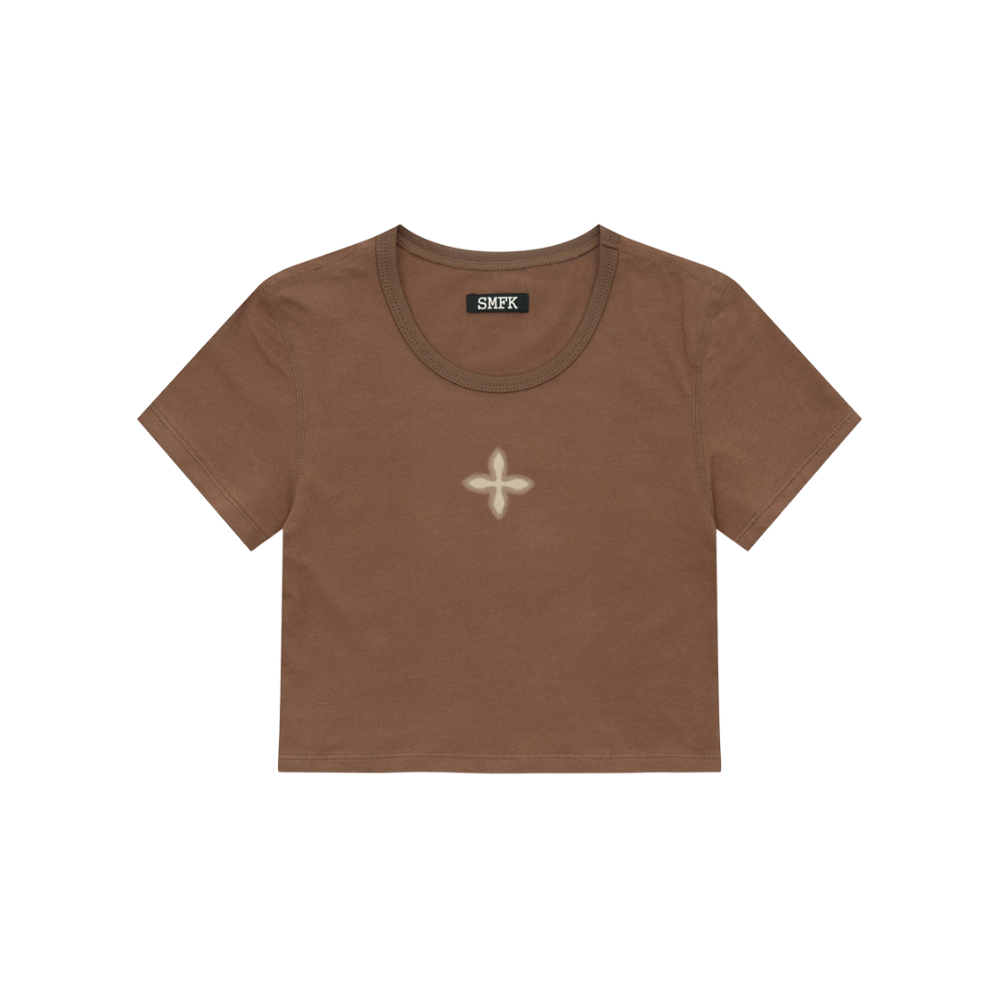 (W) 에스엠에프케이 컴퍼스 크로스 스포츠 타이트 티셔츠 브라운 | SMFK | KREAM