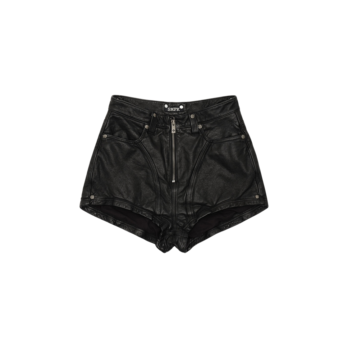 (W) 에스엠에프케이 와일드월드 라이더 램스킨 쇼츠 블랙 | SMFK | KREAM