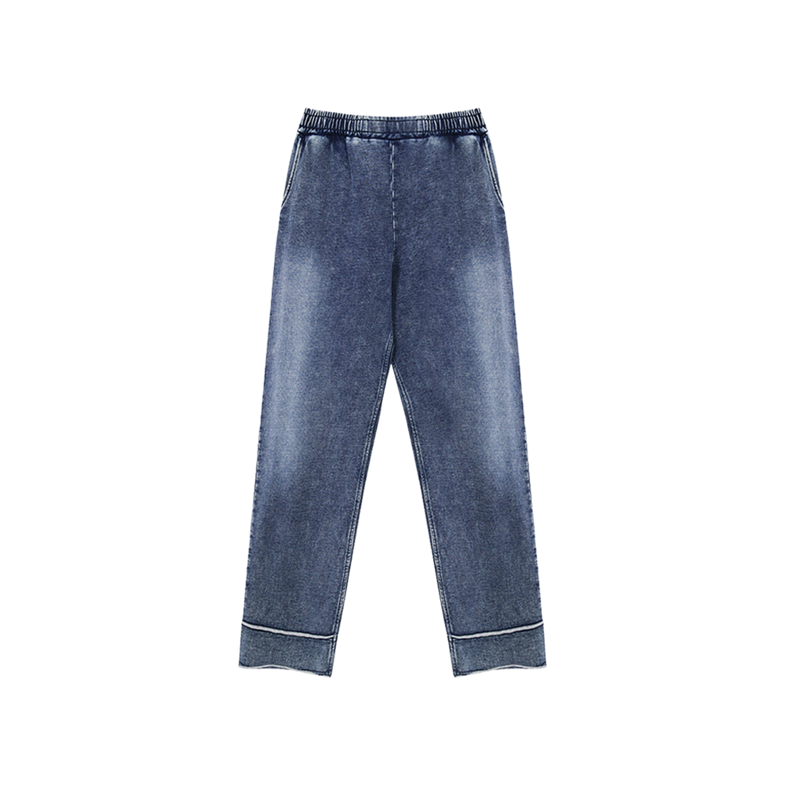 (W) 마뗑킴 워시드 인디고 빈티지 스웨트팬츠 블루 | Matin Kim | KREAM