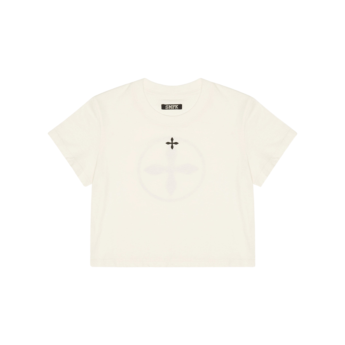 (W) 에스엠에프케이 컴퍼스 크로스 슬림 핏 티셔츠 화이트 | SMFK | KREAM