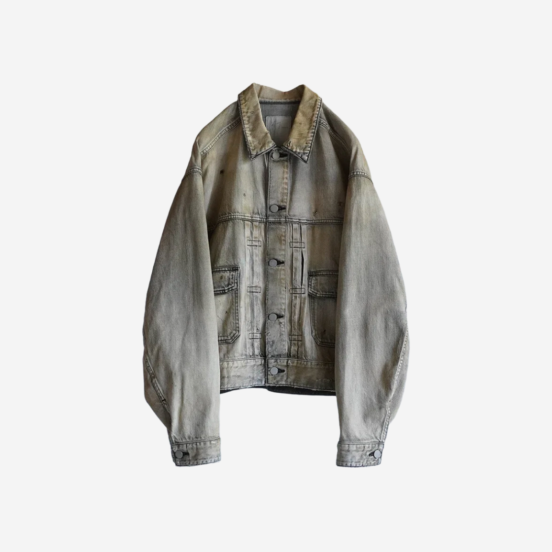 안셀름 크래시 데님 자켓 타입-2 블랙 | Ancellm | KREAM